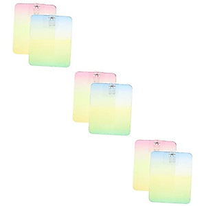 6 Pcs Plate Clamp Document Clipboard Exam Paper Clips Short Hand Board Drawing Board Office Business Plastic Writing Base Plate Colorful Clipboards Paper File Organizer