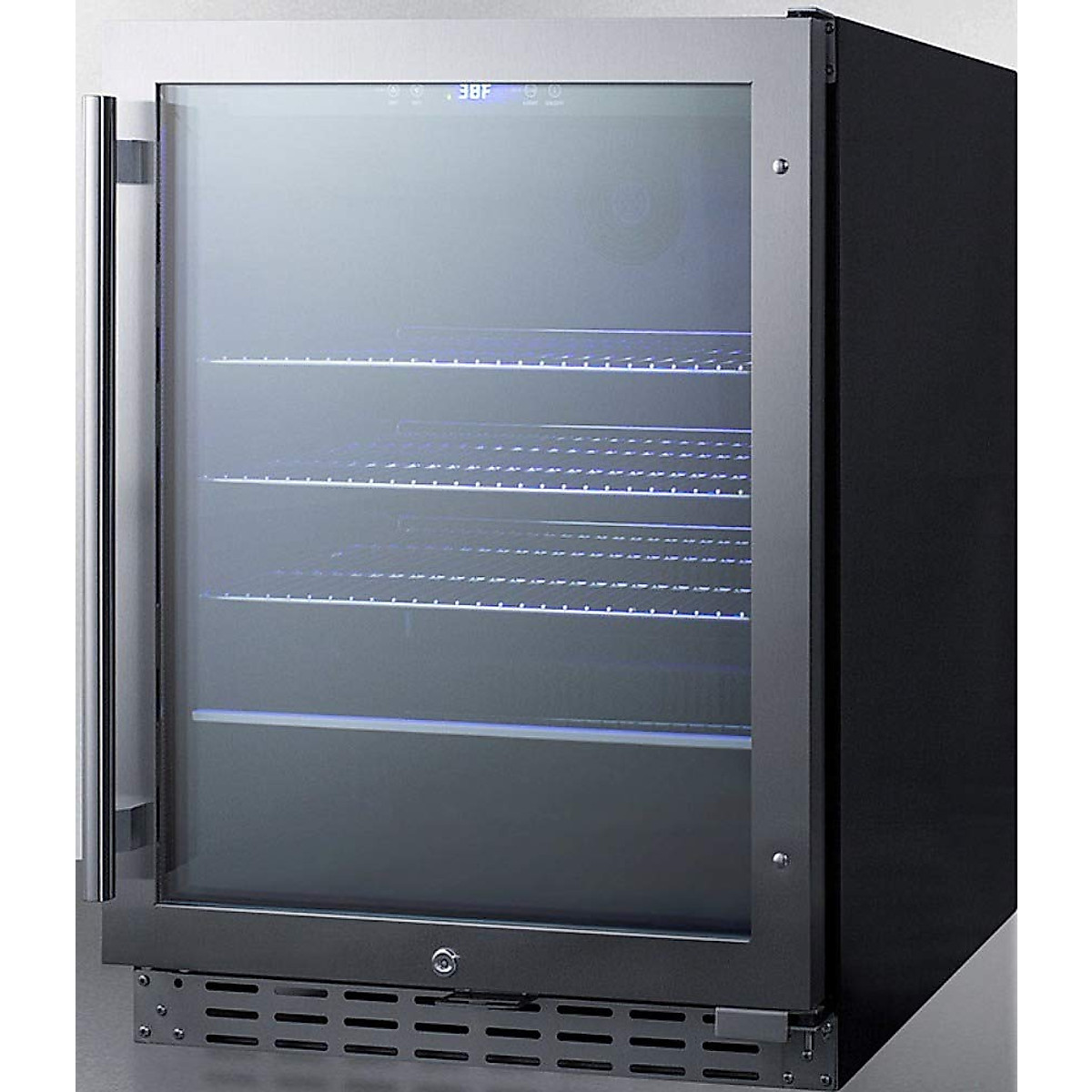 Summit Appliance Beverage Cooler, Grey/Clear