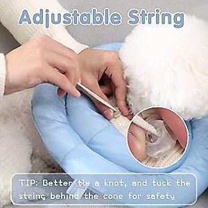 ANWA Soft Dog Cone for Small Dogs, Adjustable Dog Cone Alternative After Surgery, Waterproof Dog Recovery Collar for Small and Medium Dogs