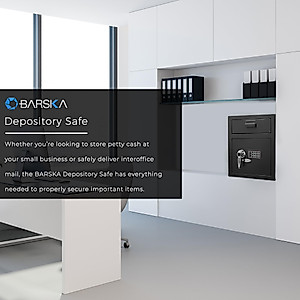 Barska AX11930 Large 1.10 Cubic Ft Digital Multi-User Keypad Security Business Depository Drop Safe with Front Load Drop Box for Money, Cash, and Mail