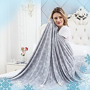 OIGAE Cooling Blanket with Double Sided Cold Effect Bed Throw for Hot Sleepers Night Sweats,Japanese Q-Max 0.5 MICA Cooling Fiber,Skin-Friendly, Breathable,Always Stays Cold,Throw Size