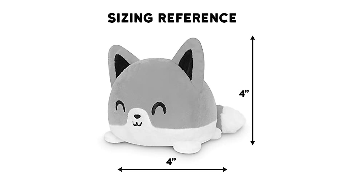 TeeTurtle Reversible Fox Plushie - Show Mood & Relieve Stress