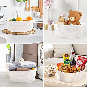 Lechay Small Woven Basket with Handles, Baskets Empty with Bags and Ribbons for Valentine's Day, Wedding, Birthday, Easter