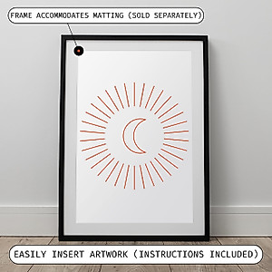 Craig Frames 16x20 Picture Frame, Modern Black with Plexiglass for Posters, Art, and Photography