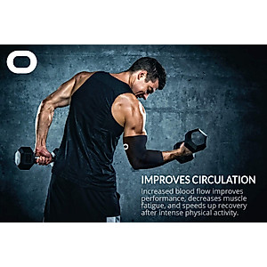 Elbow Brace Compression Sleeve (1 Pair) - Instant Arm Support Elbow Sleeves for Tendonitis, Arthritis, Bursitis, Golfers & Tennis Elbow Brace, Treatment, Workouts, Weightlifting, Pain Relief, Recovery