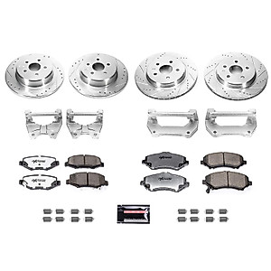 Power Stop BBK-JK-001 Front and Rear Big Brake Conversion Kit - For 2007 2008 2009 2010 2011 2012 2013 2014 2015 2016 2017 2018 Jeep Wrangler JK/JKU