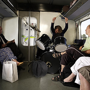 Padded Portable Snare Drum Case, 13-14 Inch Snare Drum Carrying Backpack with Shoulder Strap and Carry Handles, Drum Bag Case for, Storage And Transport (Black)