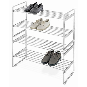 Whitmor 2 Tier Stackable Closet Shelves - Chrome