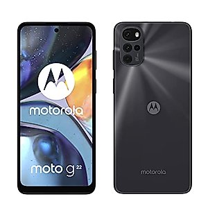 Motorola G22 (XT2231) Dual SIM, 128GB + 4GB, Factory Unlocked GSM, International Version (Fast Car Charger Bundle) - No Warranty - (Black)
