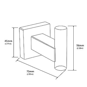 GERZWY Bathroom Matte Black Coat Hook SUS 304 Stainless Steel Single Towel/Robe Clothes Hook for Bath Kitchen Garage Heavy Duty Contemporary Hotel Style Wall Mounted 2 Pack DG1407-BK