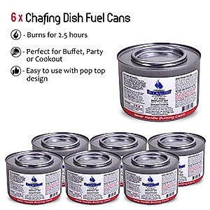 Disposable Chafing Dish Buffet Set, Food Warmers for Parties, 30 Pcs Buffet Servers and Warmers, Catering Supplies, Pans (9x13), Warming Trays for Food, with Covers, Utensils, Lids & Sterno Fuel Cans