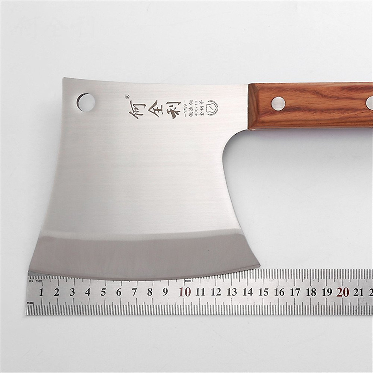 Professional Bone Cleaver Knife Stainless Steel Wood Handle Heavy Duty Chinese Kitchen Knife Chef Knife Meat Cutter