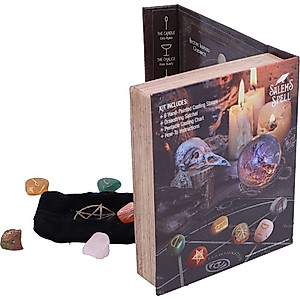 Nemesis Now Salem's Spell Kit Set of Six Witches Wellness Stones in Decorated Box, Brown, One Size