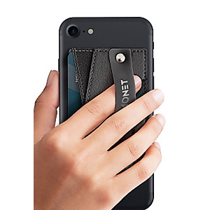 MONET Slim Wallet with Expanding Stand and Grip for Smartphones - Black Night