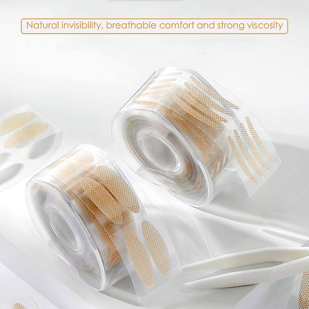 1200 PCS Invisible Eyelid Tape Stickers, Single Side Sticky, Eyelid Lifter Strips for Droopy Hooded Eyes, Eyes Makeup, Uneven Mono-eyelids