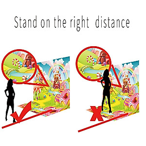 Qian Lollipop Backdrops Cartoon Candy Photo Rainbow Studio Props Booth Baby Birthday Party Photography Background Vinyl 5x3FT ly020