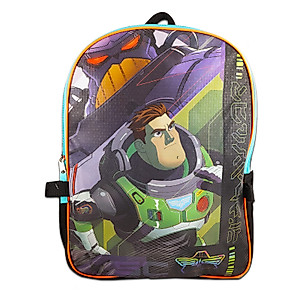 Disney Bundle Buzz Lightyear Backpack with Lunch Box Set - Lightyear Backpack for Boys Bundle with Insulated Lunch Bag, Water Bottle, Buzz Lightyear backpack toddler