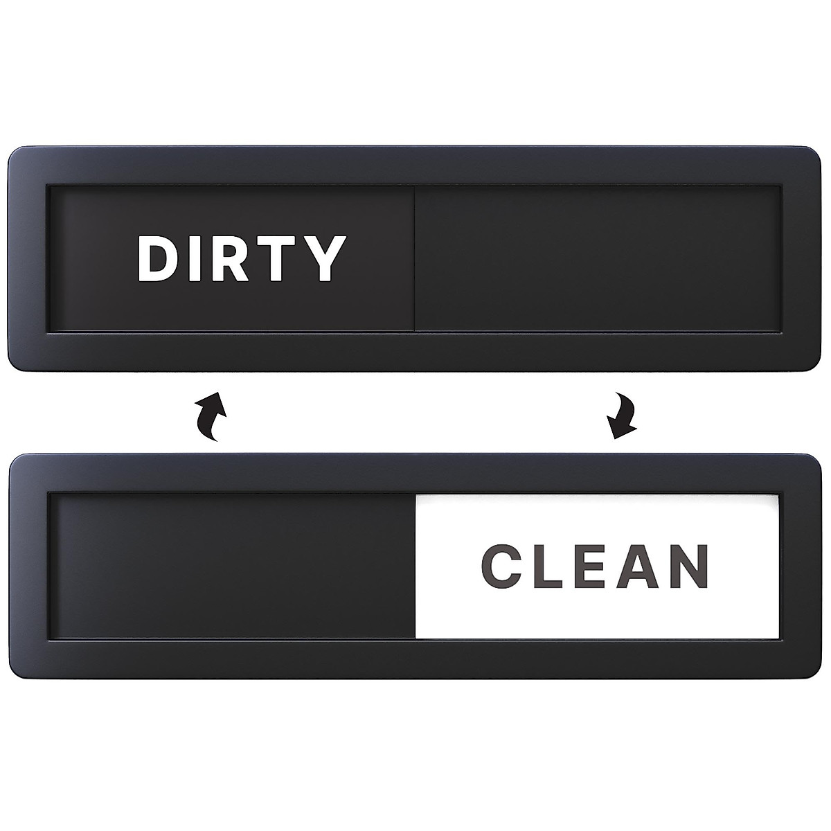 Mini Dishwasher Magnet Clean Dirty Sign - 3.9 x 1.1 inches - Extra Small Size - Slide Indicator Strong Magnetic Kitchen Gadgets - New Home Essentials - Countertop Dishwashers - Matt Black