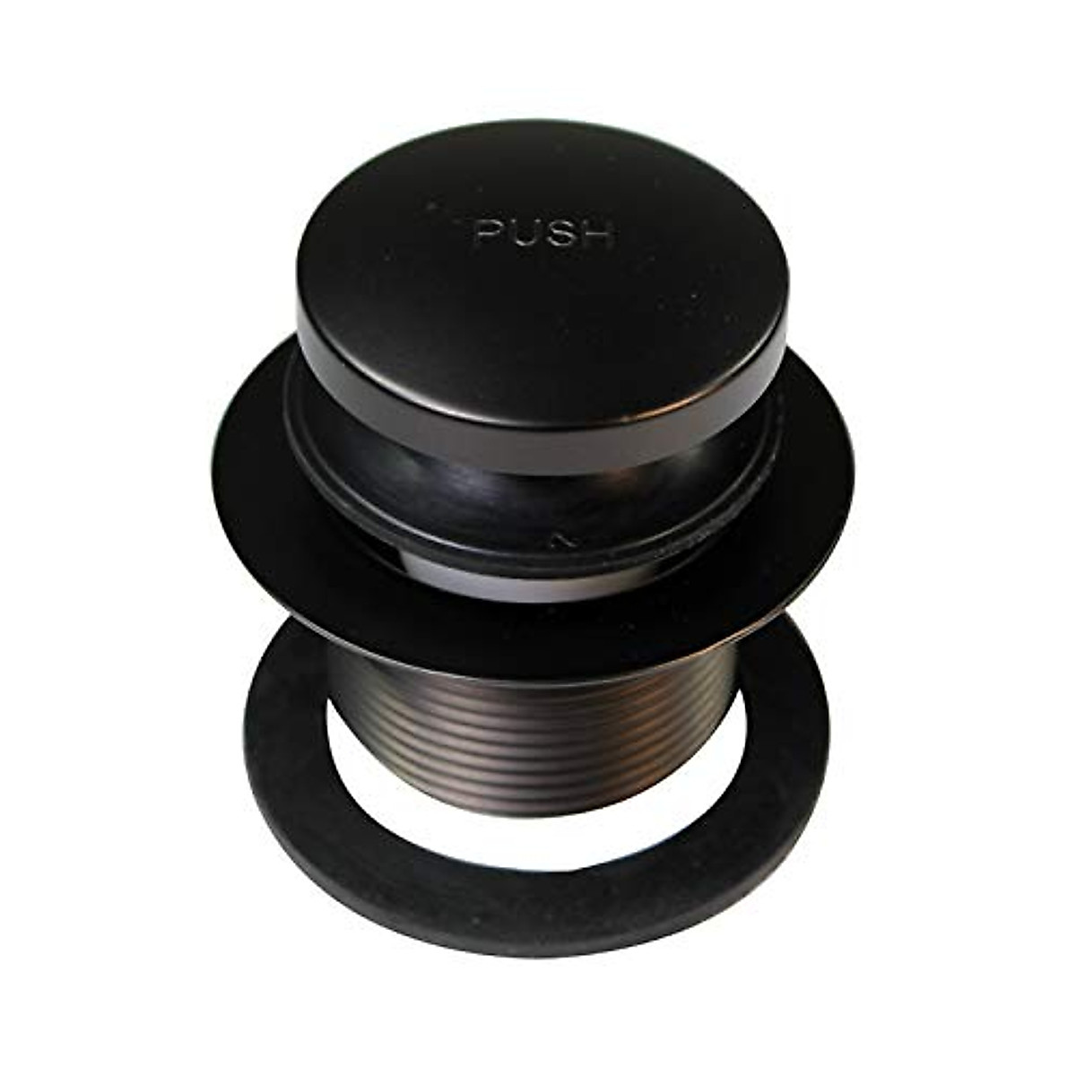 Westbrass Y593144-12 14" Black Tubular Bath Waste & Overflow Assembly with Tip-Toe Drain Plug and Two-Hole Faceplate, 1-Pack, Oil Rubbed Bronze