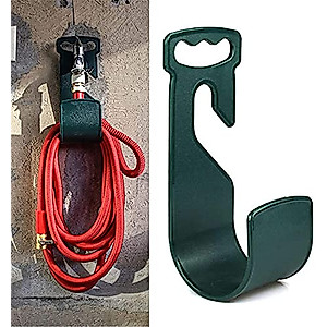 Riyyow Wall Mounted Hose Holder Household Car Wash Water Gun Hose Hose Hook Telescopic Hose Hook Garden Hose Storage Bracket (Color : Dark Green, Size : One Size)