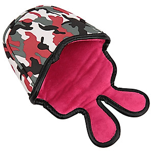 Golf Builder Red Camouflage Golf Club Mallet Putter Head Cover with Magnetic Closure for Center Shaft Putters