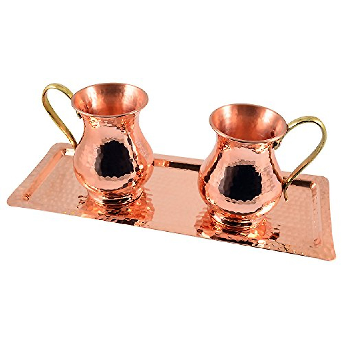 Copperbull Hammered Copper Rectengular Tray (Medium)