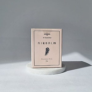 Air Balm Odor Eliminator, Solid Air Fresher, 1 Pack, 5.3 oz. Lasts 90 Days for Room, Kitchen, Bathroom and Wardrobe, BABY POWDERScent (Fragrance Free)