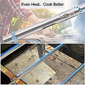 Grill Burners Replacement Parts for Charbroil 463347017 463361017 463277017 463673017 463376217 463342119 463376018P2 , Heat Plate Tend Shields, Crossover Tubes for Charbroil Performance 4 Burner