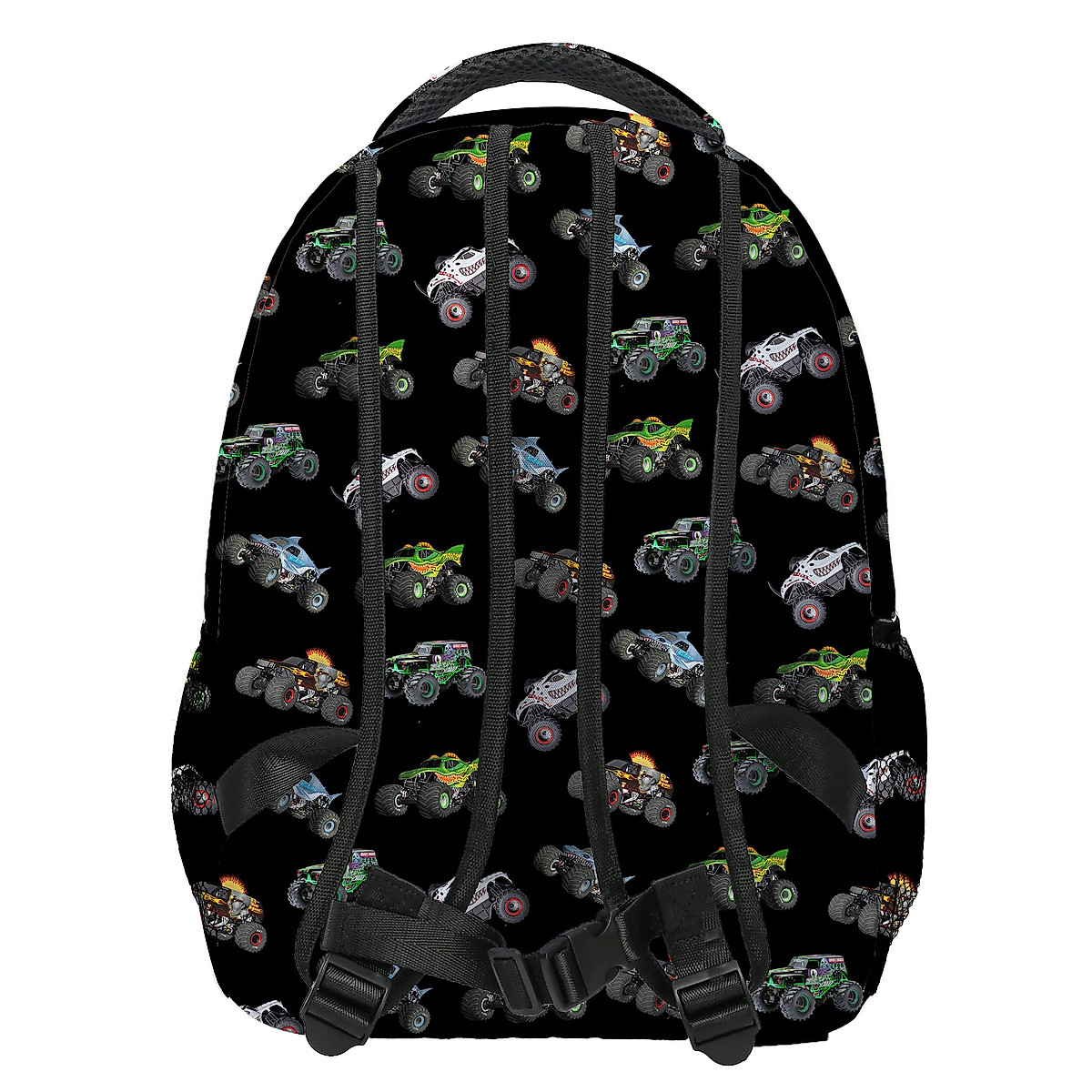 LAXLIIO Cool Trucks Backpack Lightweight Bookbag For Teens Men Women Bags Resistant Durable 17 inches