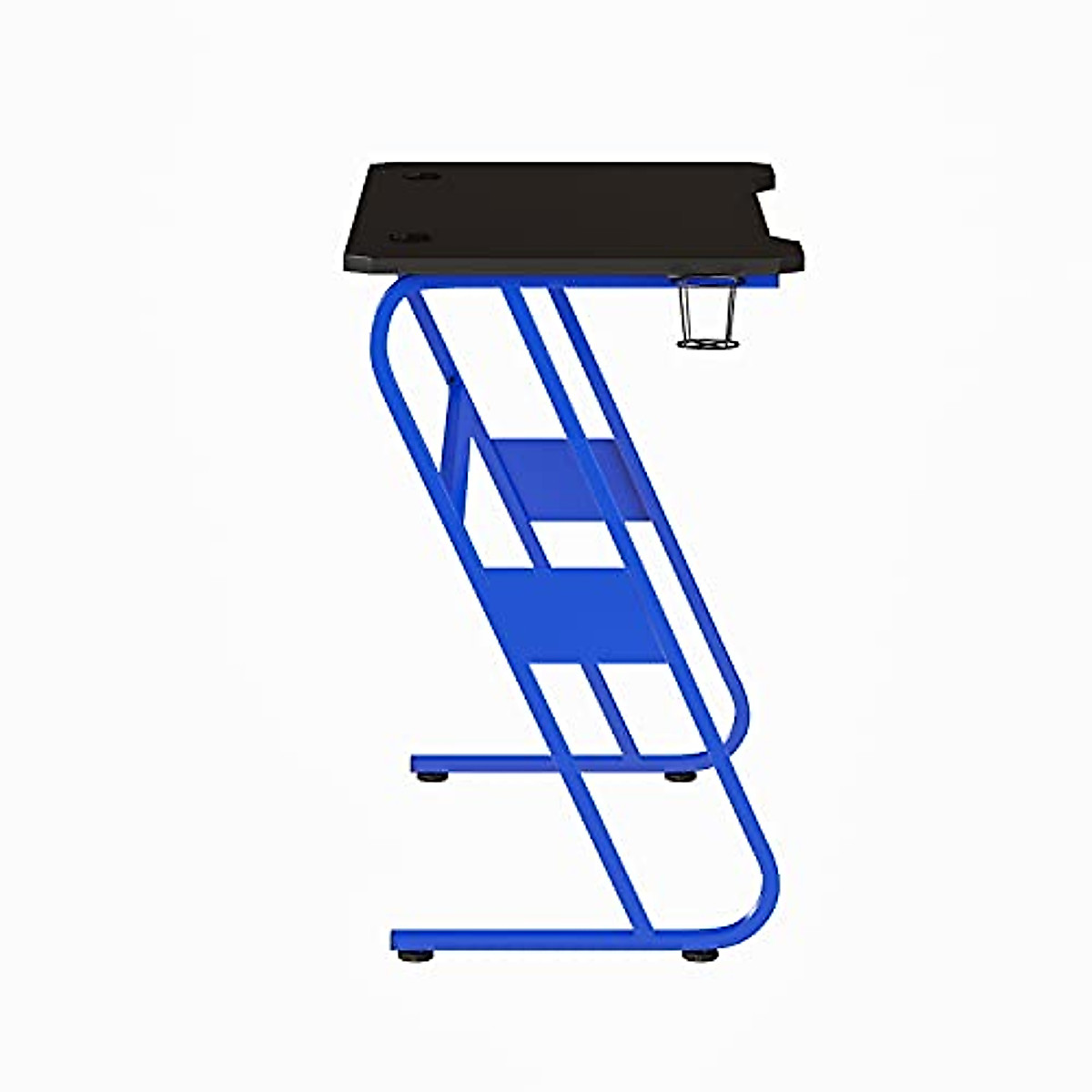 Flash Furniture Fisher Gaming Desk - Blue Ergonomic Computer Desk - 51.5" Gamers Table with Cup Holder and Headphone Hook