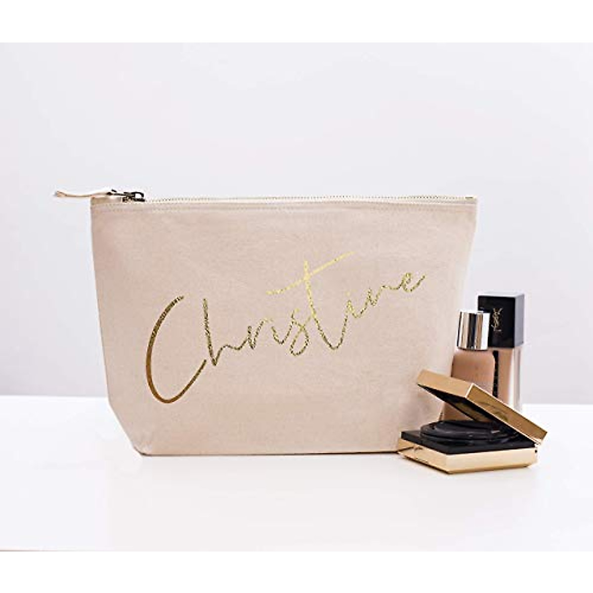 Bridesmaids Makeup Bags Bridesmaids Gift Idea Bridal Party Cosmetic Bags Gifts Maid of Honor Bags Bridesmaid Canvas Personalized Makeup Bags