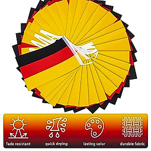 Germany String Flag Pennant Banner, Small Mini German Flags Bunting Banner, German Unity Day National Country Decoration for School, Party, Sports Events, Patriotic Festival, 33 Feet 30 Flags