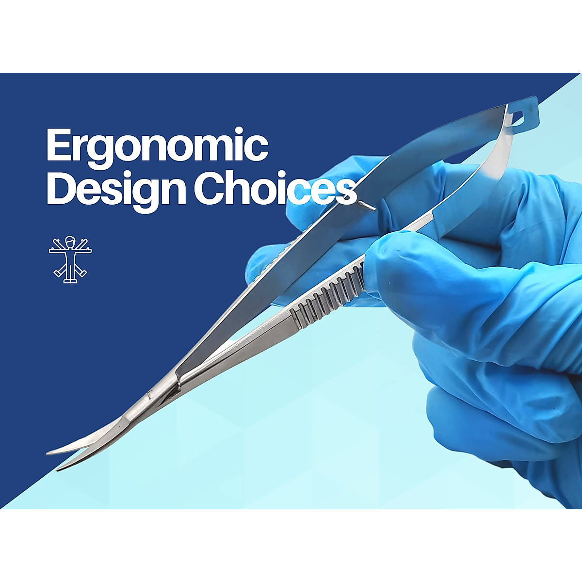 Castroviejo Scissors 5.5" CURVED stitch cutting embroidery spring action extra sharp ARTMAN brand BY WISE LINKERS USA