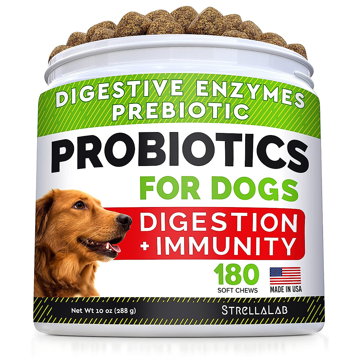 No Poo Treats + Dog Probiotics for Picky Eaters Bundle - No Poop Eating for Dogs + Chewable Fiber Supplement - Digestive Enzymes + Prebiotics - Coprophagia Stool Eating Deterrent + Improve Immunity