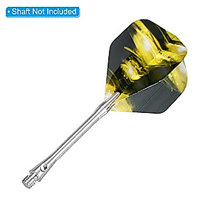 PATIKIL Dart Flights, 9 Pack PET Standard Darts Accessories Replacement Parts for Soft Tip Steel Tip, Black, Yellow