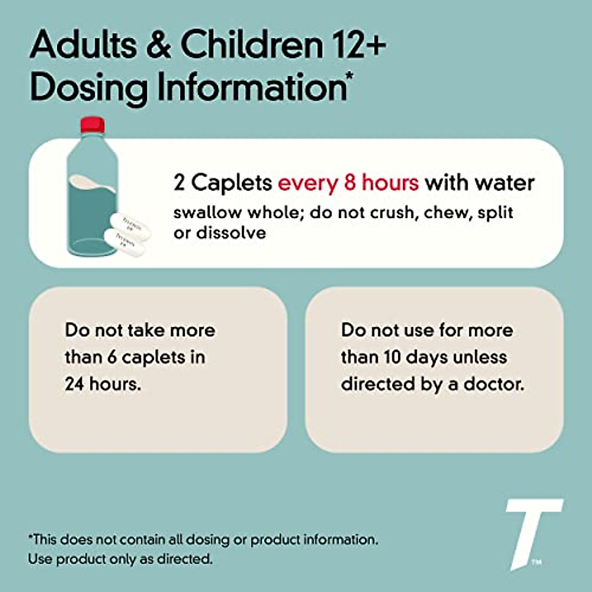 Tylenol 8 Hour Muscle Aches & Pain Acetaminophen Tablets for Muscle & Back Pain, 100 Count