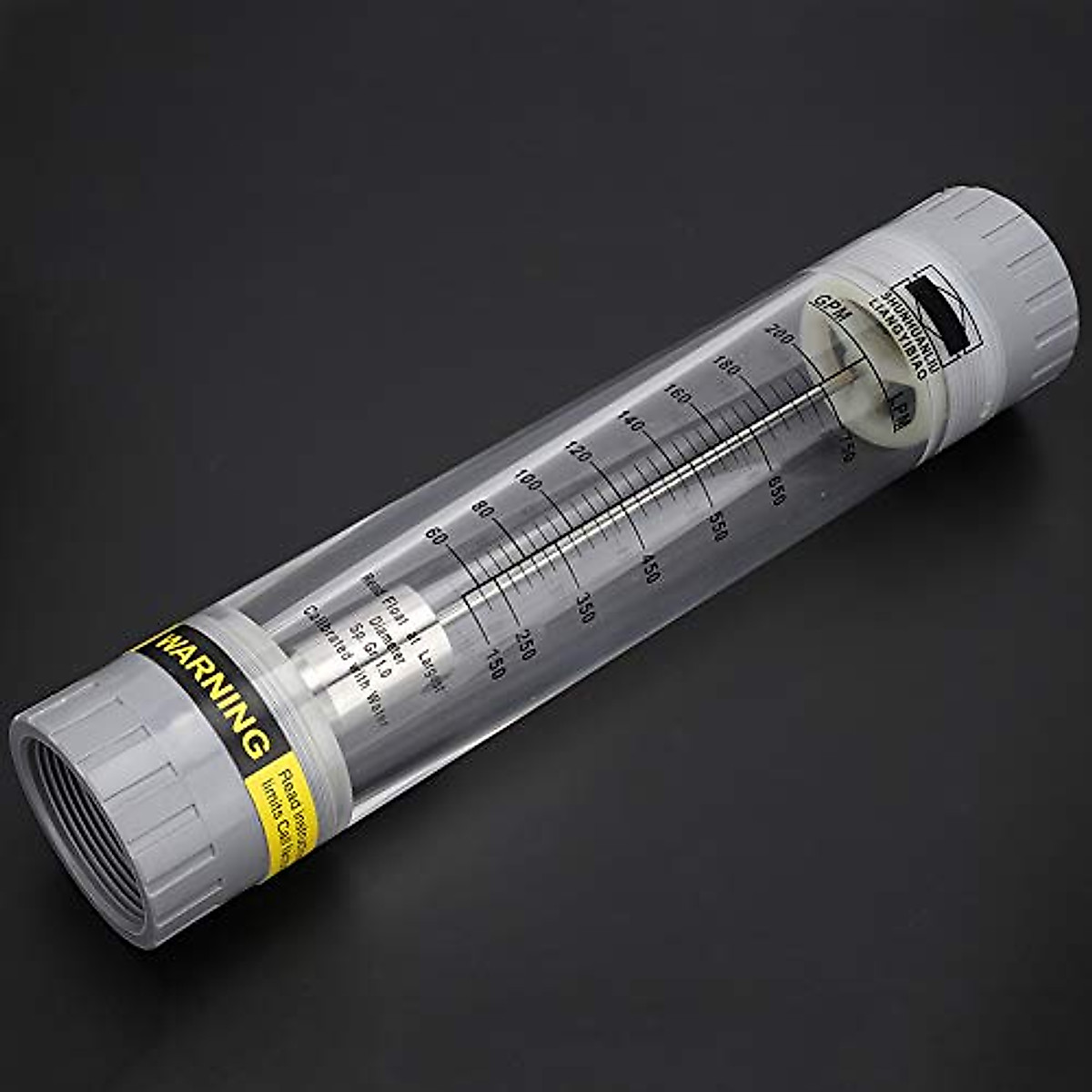 Alvinlite Water Liquid Flow Meter,10-100GPM 60-200GPM Measuring Panel Mount Type Flowmeter for Gas Liquid Water Industrial Field LZM-40G LZM-50G Rate Gauge(60-200GPM)