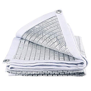 Reflective Aluminet Shade Cloth White Sunblock Shade Net 90% of UV Resistant, Premium Garden Shade Mesh Tarp Top Shade Netting Panel Flowers Plants Protection Car Roof Cover
