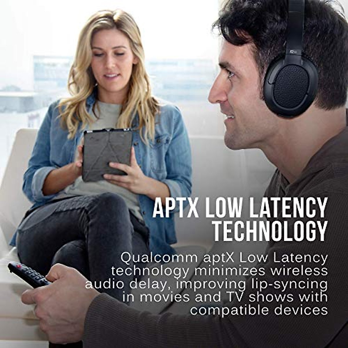 MEE audio Matrix Cinema ANC Bluetooth Wireless Active Noise Cancelling Headphones with aptX Low Latency, CinemaEAR Audio Enhancement, and Active Noise Cancellation (Renewed)