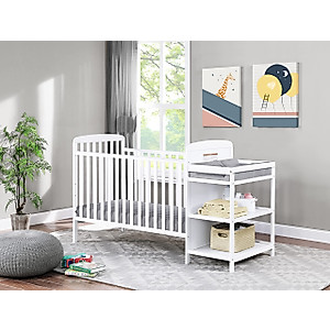 Suite Bebe Ramsey 3 in 1 Convertible Crib and Changer in White