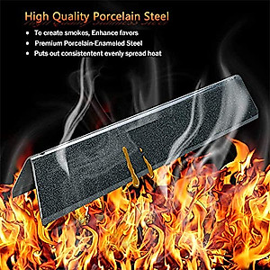 Utheer Grill Replacement Parts for Weber Spirit and Spirit II 300 Series, 15.3" Flavorizer Bars, 18" Grill Burner and Ignitor Kit for Weber Spirit E310, E320, S310 with Front Control, 7636, 69787