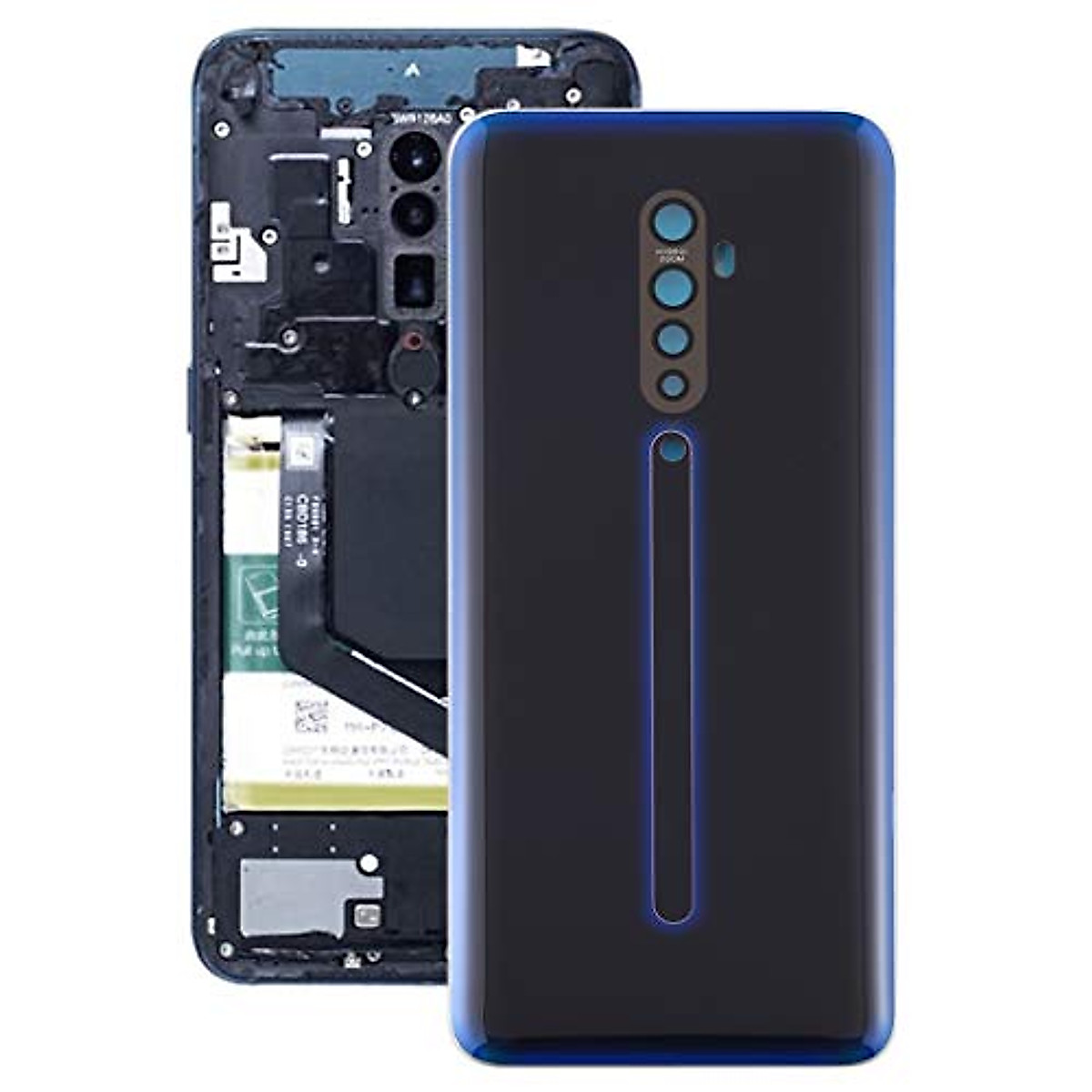 Mobile Phone Back Cover for Oppo Reno2 Back Cover Black
