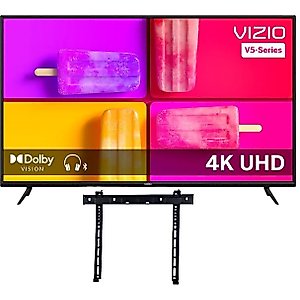 VIZIO 65-inch V-Series 4K LED HDR Smart TV w/AMD FreeSync, Dolby Vision, WiFi 6E, & Smart Home Compatibility + Free Wall Mount (No Stands) - V655M-K03 (Renewed)