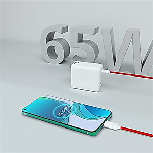 Updated 65W warp Charger for OnePlus 8T 9 9R 9Pro Power Adapter with USB C-to-C Warp Charging Cable (2M/6.5ft)