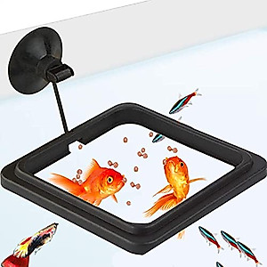 SunGrow Fish Food Feeding Ring, Stop Water Turbulence from Washing Food & Floating Plants into Filter, Suitable for Flakes & Floating Fish Pellets, for Goldfish, Guppy, Neon Tetra, Betta