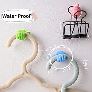 24 Packs Creative Silicone Thumb Wall Hook, New Multi-Functional Creative AdhesiveThumb Cable Clip Key Hook Wall Hook for Data Cable Headset KeyHook, Home Office Wall Storage