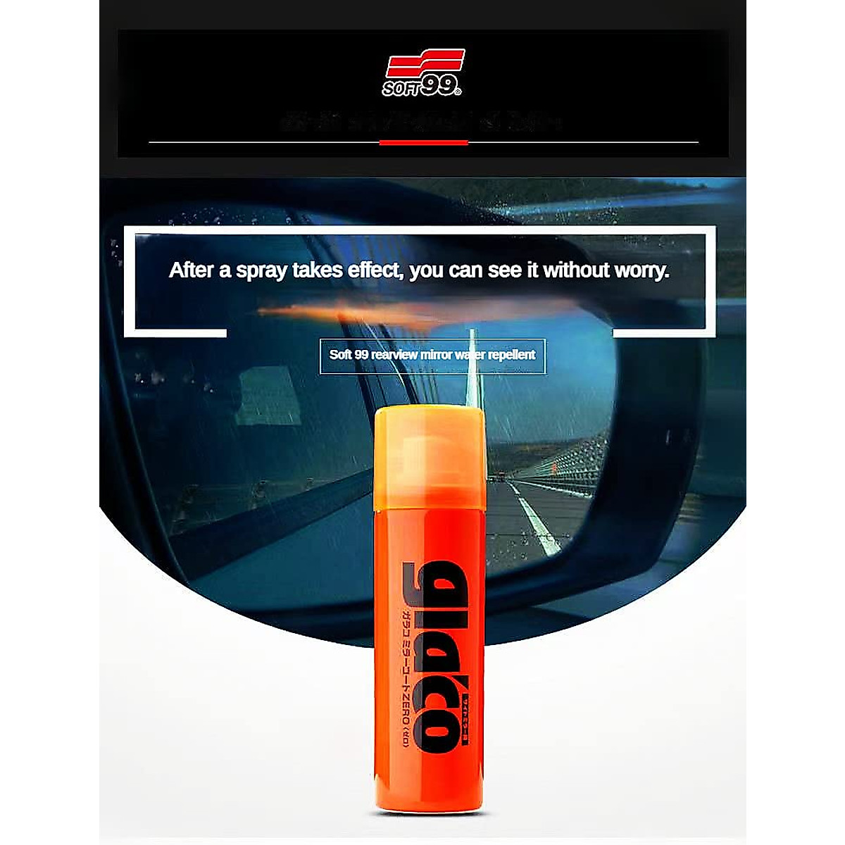 EMSUM Rainproof Spray for car Rear-View Mirror, Nano Coating Waterproof Agent, and rain Proof Cleaner for reversing Camera, with Lasting Waterproof Effect, Ensure Driving Safety in Rainy Days.