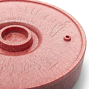 RUAFOX 2 Pack of Red Tortilla Warmer with Lid - 9" and 7" Soft Tortillas Waffle and Pancake Keeper- Microwave Insulated Thermal Plastic Server- Comes with Premium Coated Metal Green Lime Squeezer