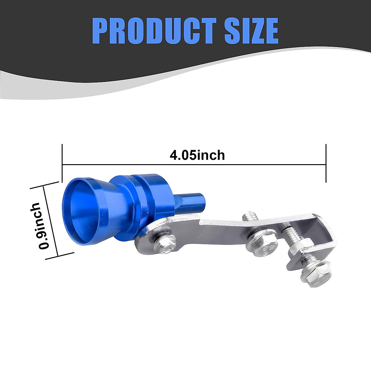 Crynod Pack-2 Car Turbo Whistle, Sound Whistle Simulator, Exhaust Pipe Whistle, Metal Tail Whistle, Car Roar Maker, Sound Booster, Automotive Decoration, Universal for Cars, Motorcycle (Blue)