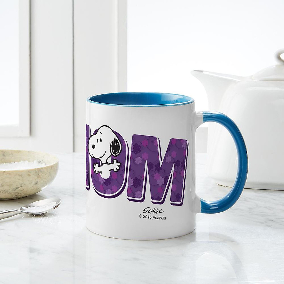 CafePress Snoopy Mom Is #1 Mug Ceramic Coffee Mug, Tea Cup 11 oz